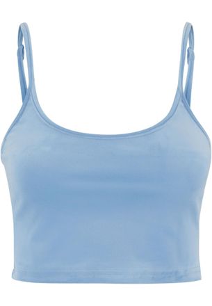 Urban Classics Ladies Short Velvet Top PowderBlue, S