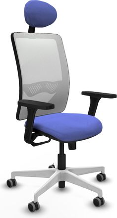 Piqueras y Crespo Zulema Telearbeitsstuhl mit 3D-Armen, h&ouml;henverstellbarer Lendenwirbelst&uuml;tze und festem Kopfteil, ausgestattet mit 3-fach verstellbarem Sinkro-Schneids