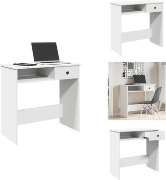 vidaXL Schreibtisch Weiß 80×40×75 cm Holzwerkstoff - Schreibtisch - Schreibtische - Bürotisch - Computertisch