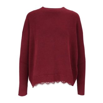 Ermanno Scervino Pull col rond - Femme - Pulls - Rouge - Taille: 42 FR