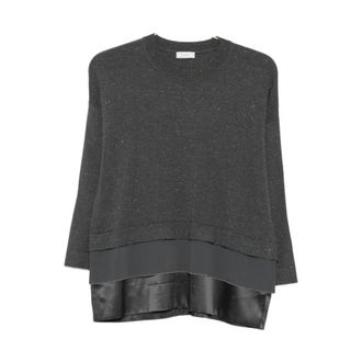 PESERICO Rundhals-Strickware - - Knitwear - Damen - Grau - XL