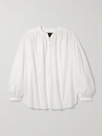 Nili Lotan Blouse En Voile De Coton &Agrave; Rayures Neville - Ivoire