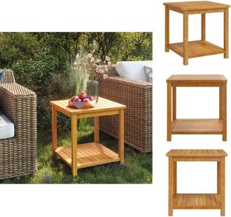 vidaXL Beistelltisch Massivholz Akazie 45x45x45 cm - Holztisch - Beistelltisch - Akzenttisch - Wohnzimmerstil - Landhausdesign