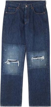 Maison Margiela Jean droit d&eacute;chir&eacute; en coton