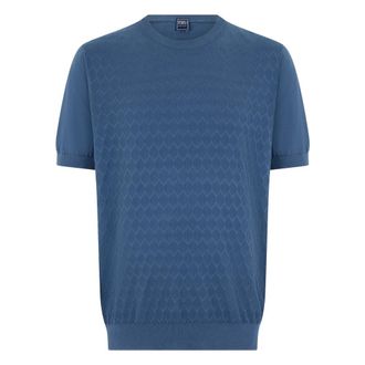 Fedeli Kurzarmpullover - - Knitwear - Herren - Blau - 2XL