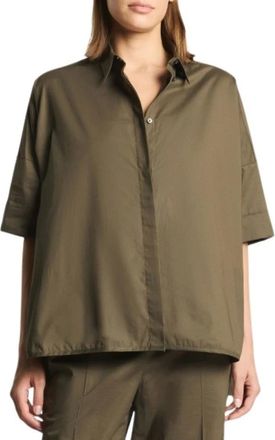 Fay Chemise stretch popeline - Femme - Blouses et Chemises - Vert - Taille: 36 FR