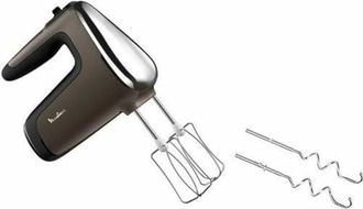 Moulinex Powermix Silence Handr&uuml;hrger&auml;t, 600 W, ger&auml;uscharme Technologie, Geschwindigkeitsregler, Turbo-Funktion, 2 Schneebesen, 2 Knethaken, Edelstahl-Mixfu&szlig;,