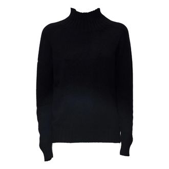 Zanone Femme, Pulls, Noir, Taille: 40 FR Col roul