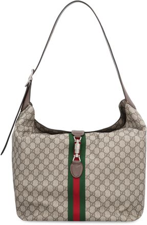 Gucci Mens Shoulder Bag Jackie Gg Supreme Beige Cotton Tote