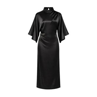 SOLOTRE Midi-Kleid - - Dresses - Damen - Schwarzk - M