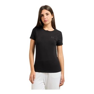 Emporio Armani Femme, Tops, Noir, Taille: 36 FR T-shirt avec bande logot&eacute;e sur l&eacute;paule
