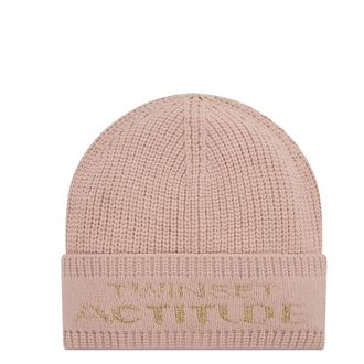 Liu Jo Femme, Accessoires, Rose, Taille: ONE Size Ribbed Beanie