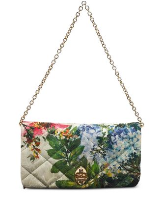 Dolce & Gabbana floral print quilted clutch - Nude
