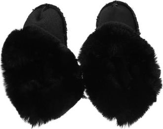 BESPORTBLE Doublures Chaudes Peluche pour Sabots &agrave; Trou Semelles Int&eacute;rieures Amovibles et Confortables pour Hiver Protection Thermique et Confort Accru Noir