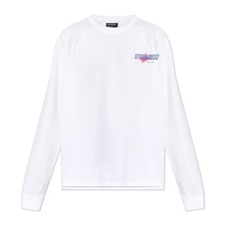 Dsquared2 Langarm-T-Shirt - - Tops - Herren - Wei&szlig; - L