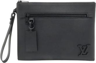 Louis Vuitton Pre-owned Vintage Leather Clutch - Homme - Pre-owned - Noir - Taille: ONE Size
