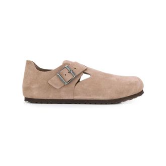 Birkenstock Taupe Braune Wildleder Schnallenschuhe - - Shoes - Herren - Beige - 41 EU