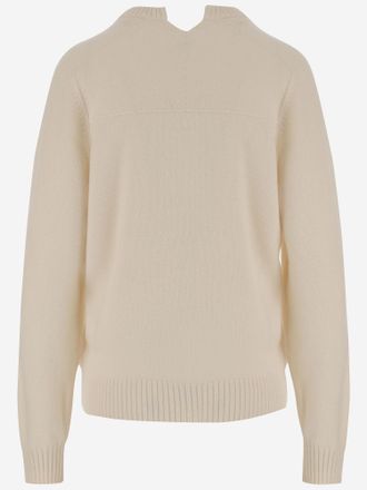 Carven Womens Cashmere Sweater Ivory