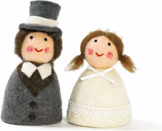 Baden Aufsteller Filz Brautpaar Eheleute Braut und Bräutigam Eierwärmer