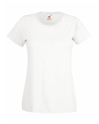Fruit Of The Loom Lady-Fit Valueweight T-Shirt SS050 Gr. XX-Large, wei&szlig;