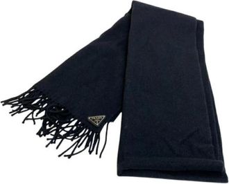 Prada unisex, Pre-owned, Noir, Taille: ONE Size &Eacute;charpe en cachemire Vintage Pre-owned
