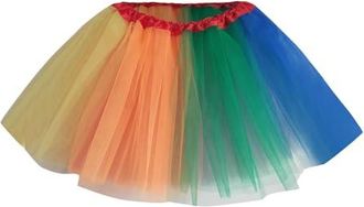 Generic Pliss&eacute;e roulettes Jupe Mini Sexy Elegant Soir&eacute;e Multicolore Ballerine Skirt Petticoat en Tulle Taille &Eacute;lastique R&eacute;tro Jupe Tutu Femmes Habiller Soir&eacute;e
