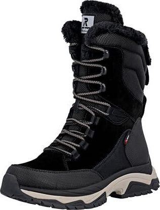 Rieker W3972 Bottes à lacets pour femme Noir Taille 41 EU, Noir, 41 EU