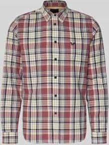 PME Legend Regular Fit Freizeithemd mit Kentkragen und Label-Stitching