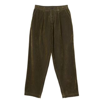 Universal Works Pleated Track Pant - - Trousers - Herren - Gr&uuml;n - W32