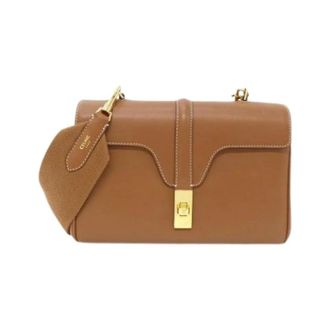 Celine Sac bandouli&egrave;re Teen Soft 16 en cuir de veau Pre-owned - Femme - Pre-owned - Brun - Taille: ONE Size