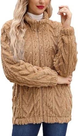 Generic Haut thermique à manches longues en polaire pour femme 2025 tendance 2024 hiver uni doublé pelucheux à manches longues en flanelle thermique pull zipp