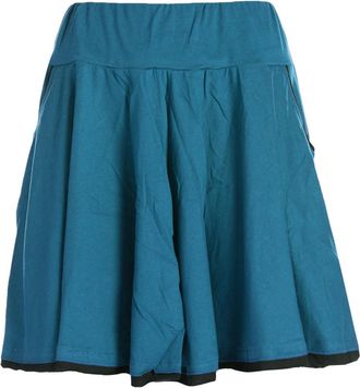 vishes Alternative Bekleidung - einfarbiger kurzer Damen-Rock Mini-Rock Tanz-Rock Baumwollrock t&uuml;rkis 38