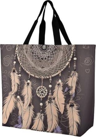 Generic Attrape-R&ecirc;ves Sac Fourre-Tout R&eacute;utilisable Tote Bag D&eacute;contract&eacute; Sac A Main Femme Pour Voyage Travail Shopping