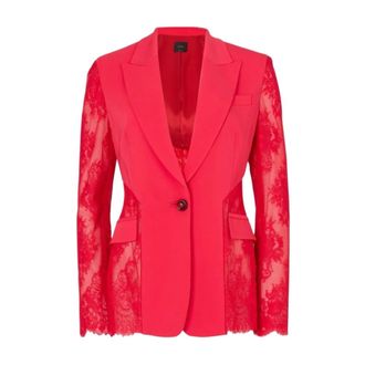 Pinko Pinko, Femme, Vestes, Rouge, Taille: 48 FR Blazers &Eacute;l&eacute;gants en Bright Red