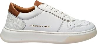 Alexander Smith Homme, Chaussures, Blanc, Taille: 44 EU Pelle Baskets