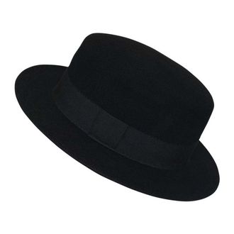 Chapeau-Tendance Canotier feutre de laine CLEMENTINE T57