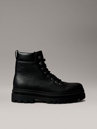 Calvin Klein Stiefel Aus Getrommeltem Leder Mit Noppen Und Airfit-polsterung - Triple Black - Herren - EU 46