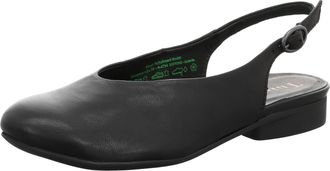 Think Damen GUAD2 chromfrei gegerbte nachhaltige Halbschuhe, SCHWARZ 0000