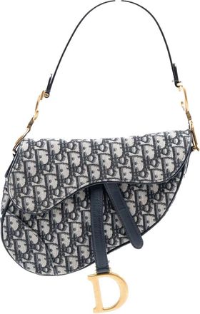 Dior Hobo Bags - Oblique Canvas Saddle Bag - Gr. unisize - in Blau - f&uuml;r Damen