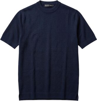 FILIPPO DE LAURENTIIS Homme, Tops, Bleu, Taille: 2XL Ts0Mc T-Shirt en coton cr&ecirc;pe