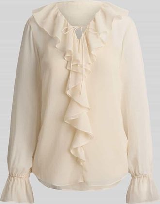 Lauren Ralph Lauren Regular Fit Bluse mit R&uuml;schenkragen