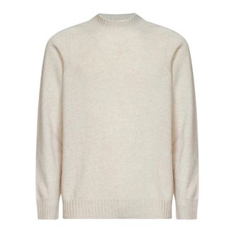 D4.0 Pullover aus Merinowolle mit Stehkragen - - Knitwear - Herren - Beige - XL