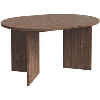 Selsey Selsey Ovo - Ausziehbarer Esstisch, rund, 110-190 x 110 cm, Holzoptik Nussbaum Wisconsin