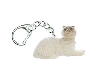 Miniblings Highland Fold Scottish Fold Porte-cl&eacute; Porte-cl&eacute;s Chat Chat - Bijoux mode main I I Pendentif trousseau de cl&eacute;s Porte-clef