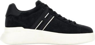 Hogan Low-Top Sneaker - Lace-Up Sneakers With Suede Upper - Gr. 8_5 - in Schwarz - f&uuml;r Damen