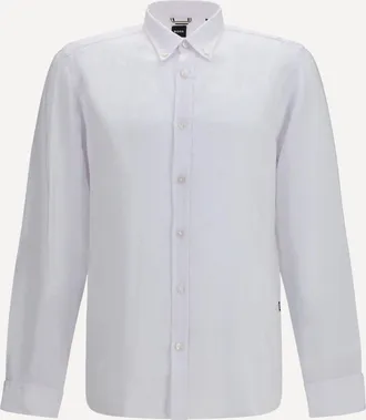HUGO BOSS Regular-fit linen Shirt Male L