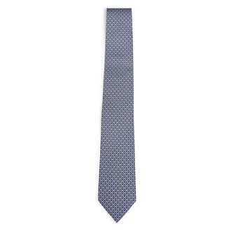 Ferragamo Gancini Seidenkrawatte - - Accessories - Herren - Blau - ONE SIZE