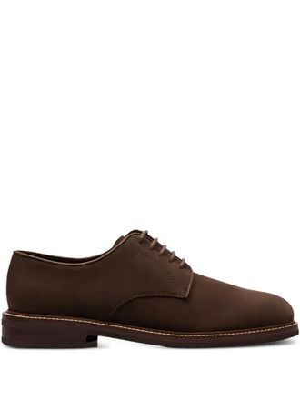 Brunello Cucinelli chaussures en daim à lacets - C8832 BROWN