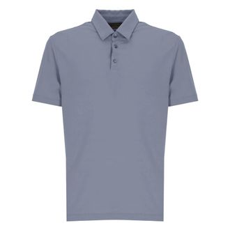 Zanone Homme, Tops, Bleu, Taille: 2XL Polo Boutonn&eacute; en Coton