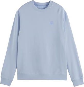 Scotch & Soda Seasonal Core-Regular fit Logo Sweatshirt Maillot de survêtement, Sky Blue, XXL Homme